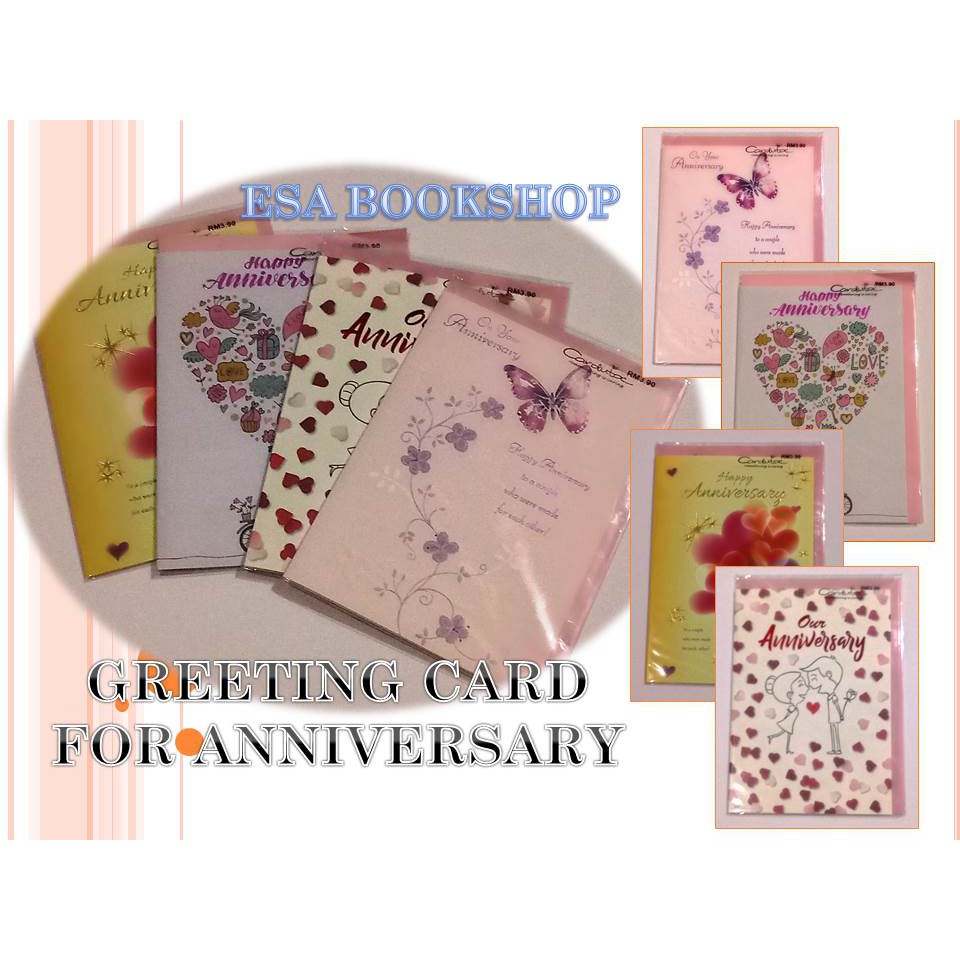 (ESA)GREETING CARD(FOR ANNIVERSARY) | Shopee Malaysia