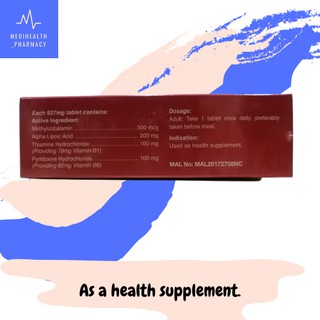 Vitamode Mecobin Plus ALA Gold Tablet (30'S) | Shopee Malaysia