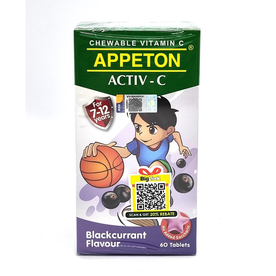 Appeton Activ-C Vitamin C 100mg 60s (7-12 years old) | Shopee Malaysia
