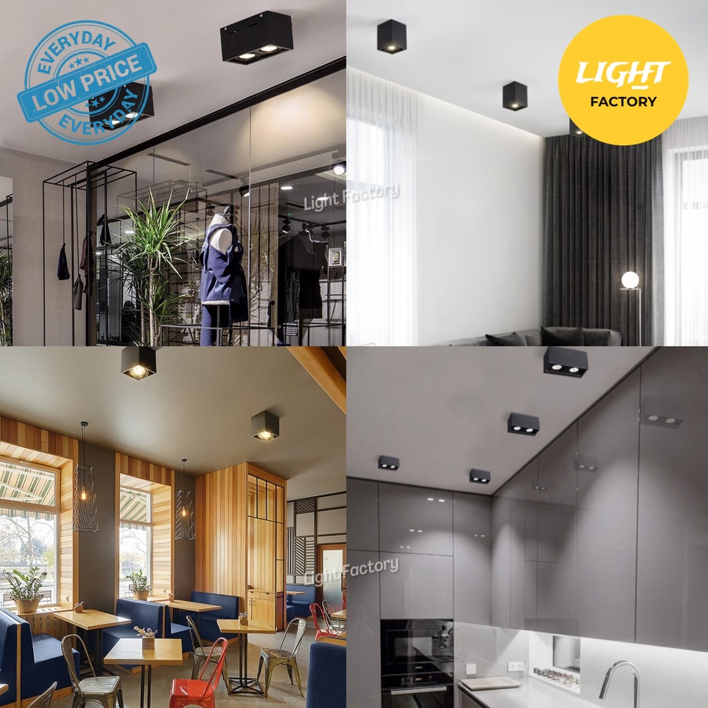 LED Surface Spotlight Eyeball Fitting GU10 MR16 Holder 1 Head 2 Head ...