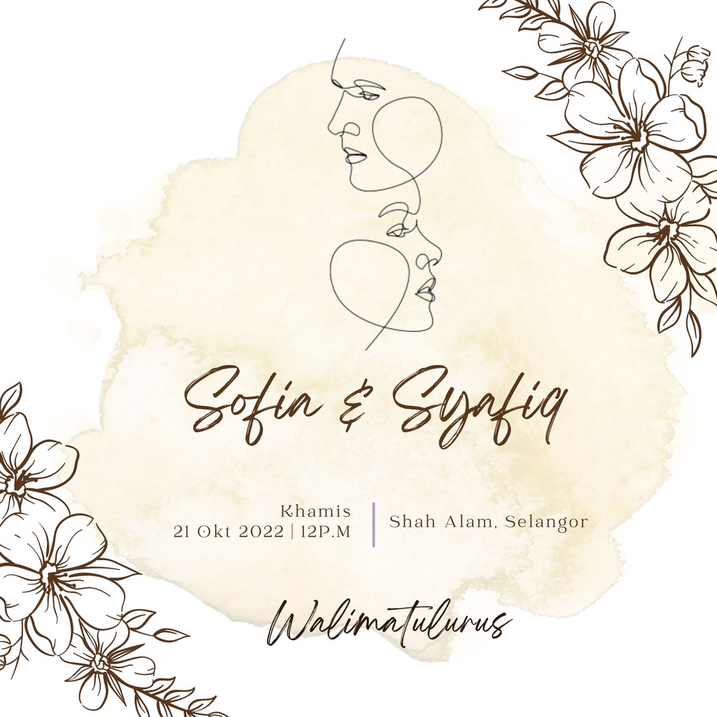 Kad Kahwin / Tunang Digital Abstract Murah | Shopee Malaysia