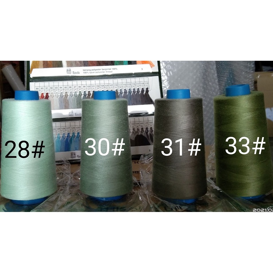 (kod 28-50) Rinata 4000Meter Sewing Thread / Rinata Benang Jahit Biasa ...