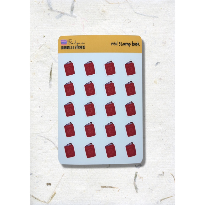 Matte Sticker Sheet for Bullet Journal Planner | Red Stamp Book ...
