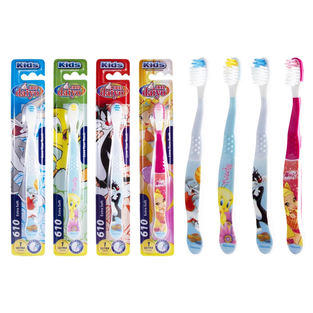 [EXTRA SOFT] Kid Toothbrush Soft Daiyo Looney tunes Tweety Bugs Bunny ...