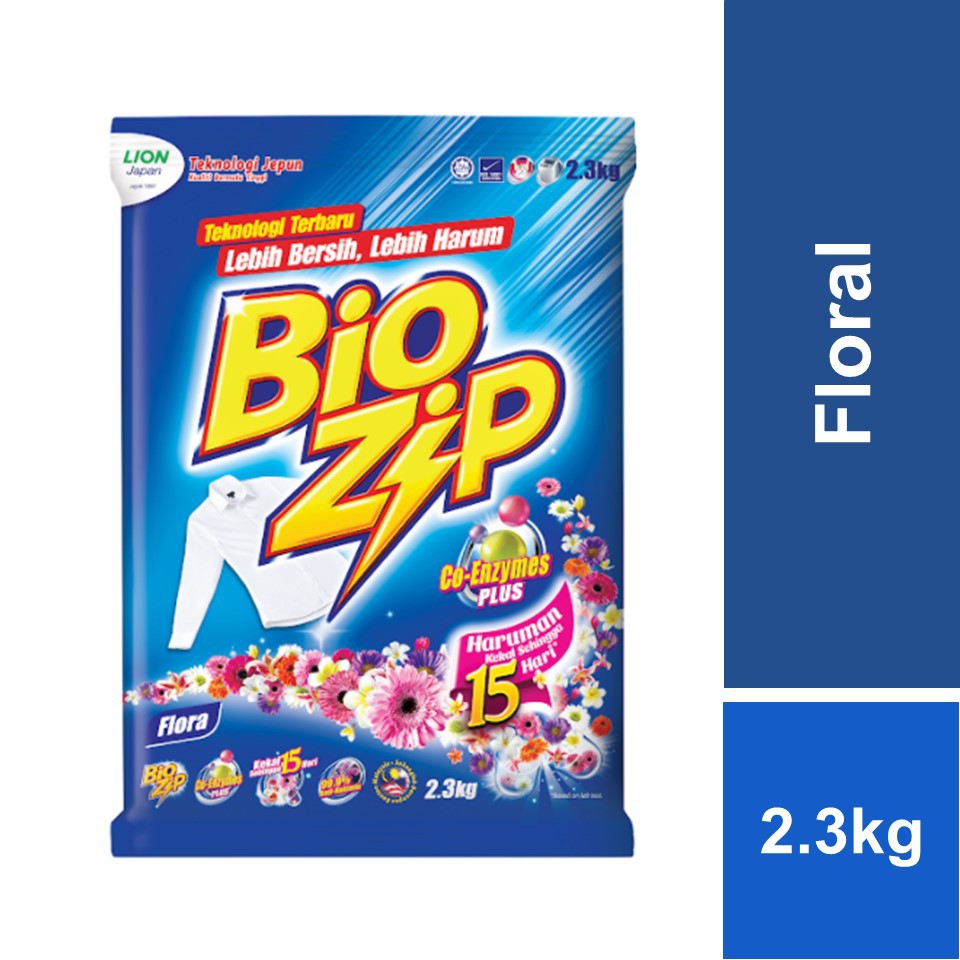 Bio Zip Flora Powder Detergent 2.3kg | Shopee Malaysia