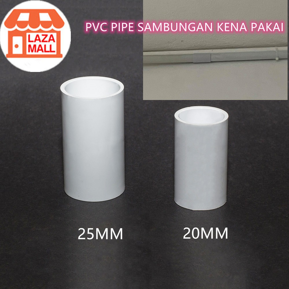 【WIRING PVC PAIP CONNECTOR 】CONDUIT FITTING SOCKET 20MM-25MM/WHITE SOCKET/PENYAMBUNG PIPE WIRING ...