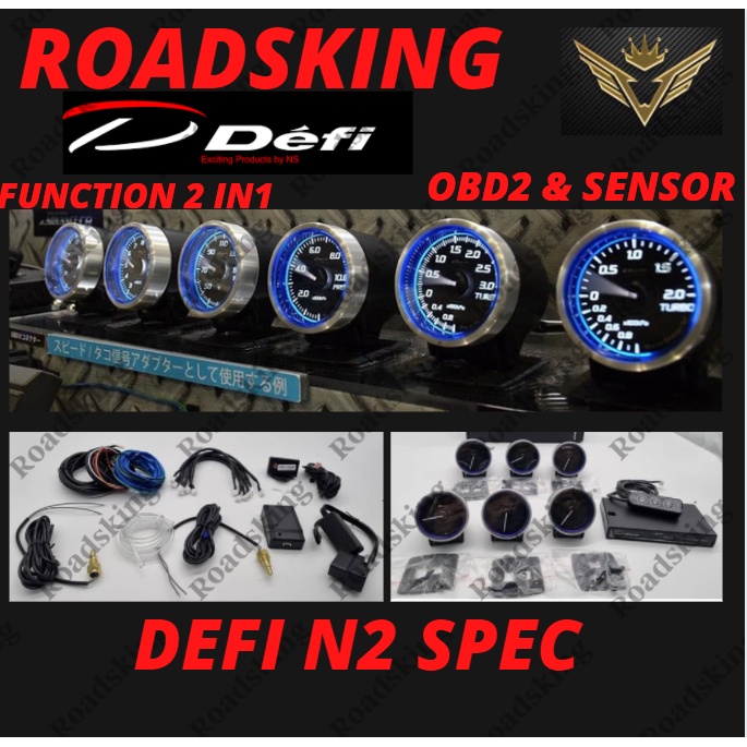 [ 2 IN 1 OBD OBD2 ] DEFI N2 Meter With Control Unit Set 6 Meter Boost ...