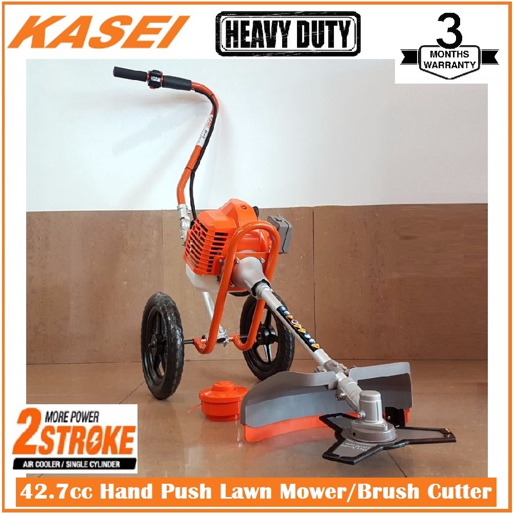 Kasei 42.7cc Gasoline Brush Cutter Wheeled Hand Push Lawn Mower ST415 ...