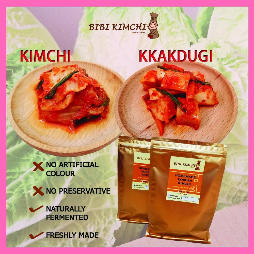 Homemade Korean Kimchi by BIBI KIMCHI 500g Per Pack | Shopee Malaysia