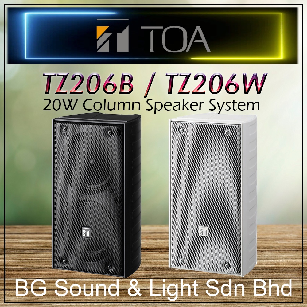 [SHIP OUT EVERYDAY] TOA Column Speaker TZ-206B TZ-206W 20W Column Speaker System - Black / White ...
