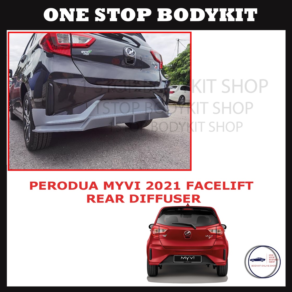 PERODUA MYVI 2021 FACELIFT REAR DIFFUSER V3 | Shopee Malaysia