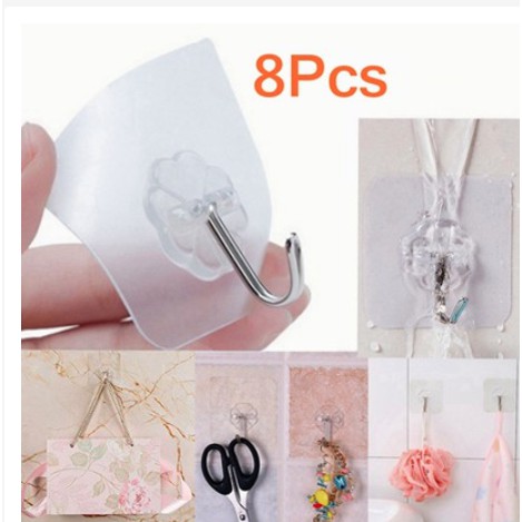 Ready Stock Hook Transparent Wall-mounted Wall Hook Suitable for ...