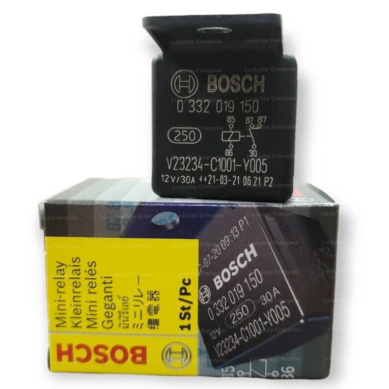 BOSCH 5 PIN RELAY 12V 30A (0332 019 150-3NU)- MADE IN PORTUGAL (100% ...