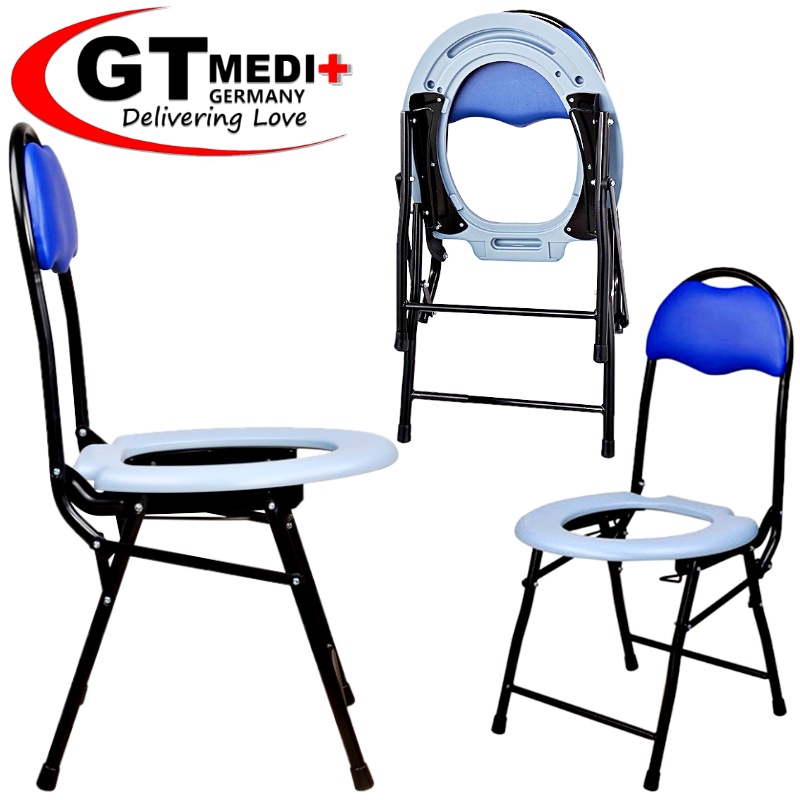 GT MEDIT GERMANY Foldable Seat Sit Bath Shower Mobile Potty Toilet Bowl ...