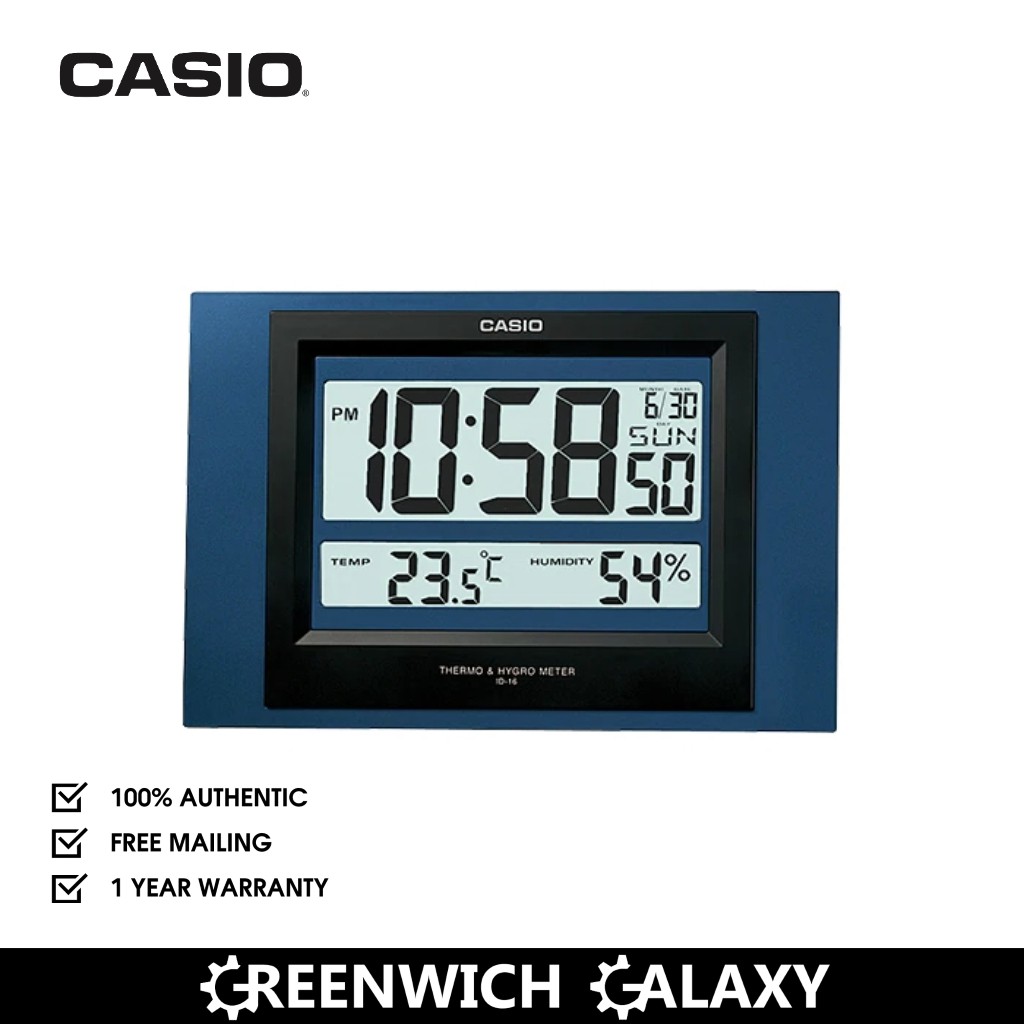 Casio Digital Calendar Wall Clock (ID-16S-2D) | Shopee Malaysia