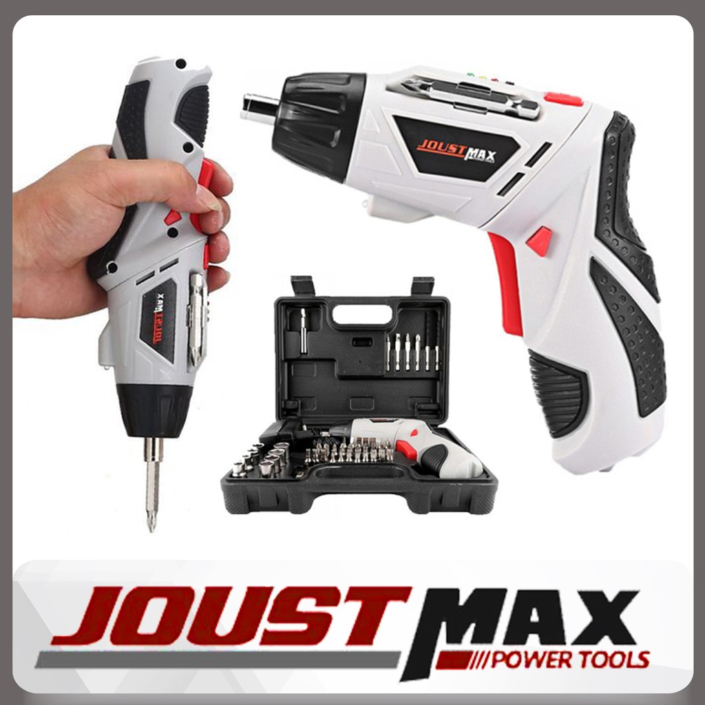 Joustmax / MacePlus 47pcs Rechargeable Cordless Screwdriver Drill ...