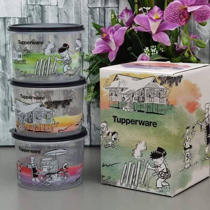 Tupperware Murah LAT Canister Kampung Boy Balang Tupperware READY STOCK ...