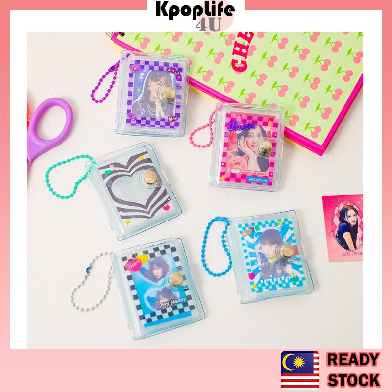Korea Ins Mini Album Keychain 2 Inch ID Photo Album Keychain Kpop Bag ...