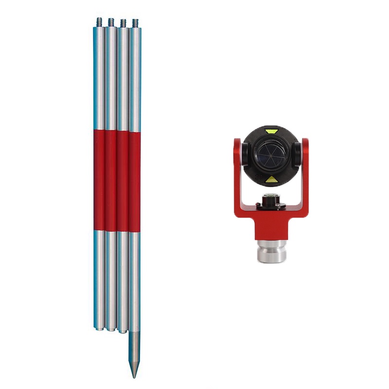 MINI PRISM SET WITH 4 POLES FOR TOTAL STATION SURVEY MINI PRISM TOPCON ...