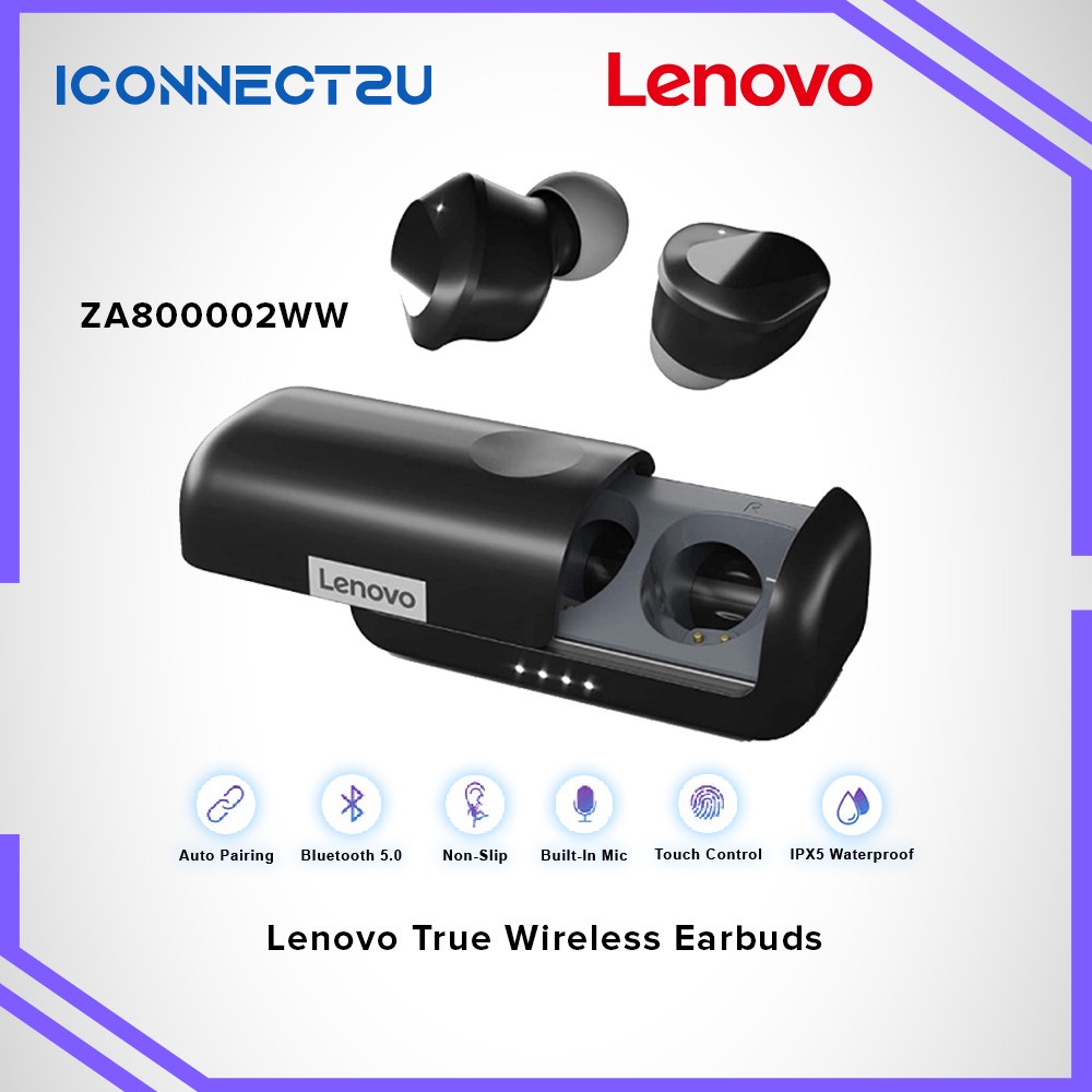 Lenovo TWS True Wireless Sound Enhanced Touch Control iPX5 Wireless ...