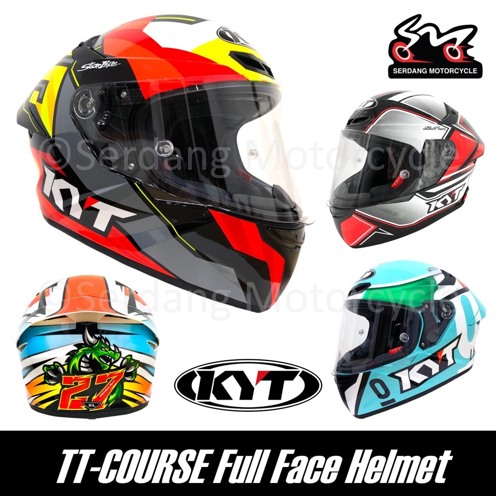KYT TT-Course Full Face Helmet TT Course Topi Keledar | Shopee Malaysia