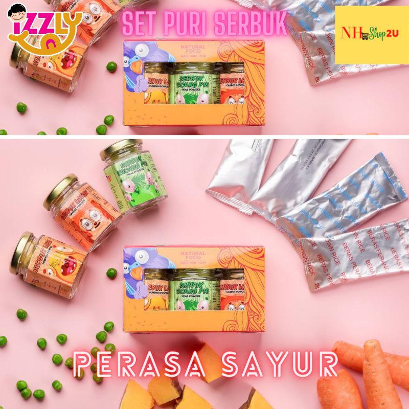 Puri Serbuk Perasa Sayur Izzly / Set Puri Serbuk Perasa Buah Dan Sayur ...