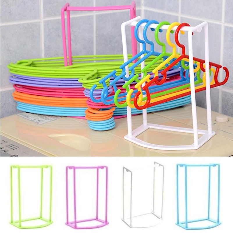 Portable Plastic Hanger Finishing Rack Home Storage Rack Hanger ...