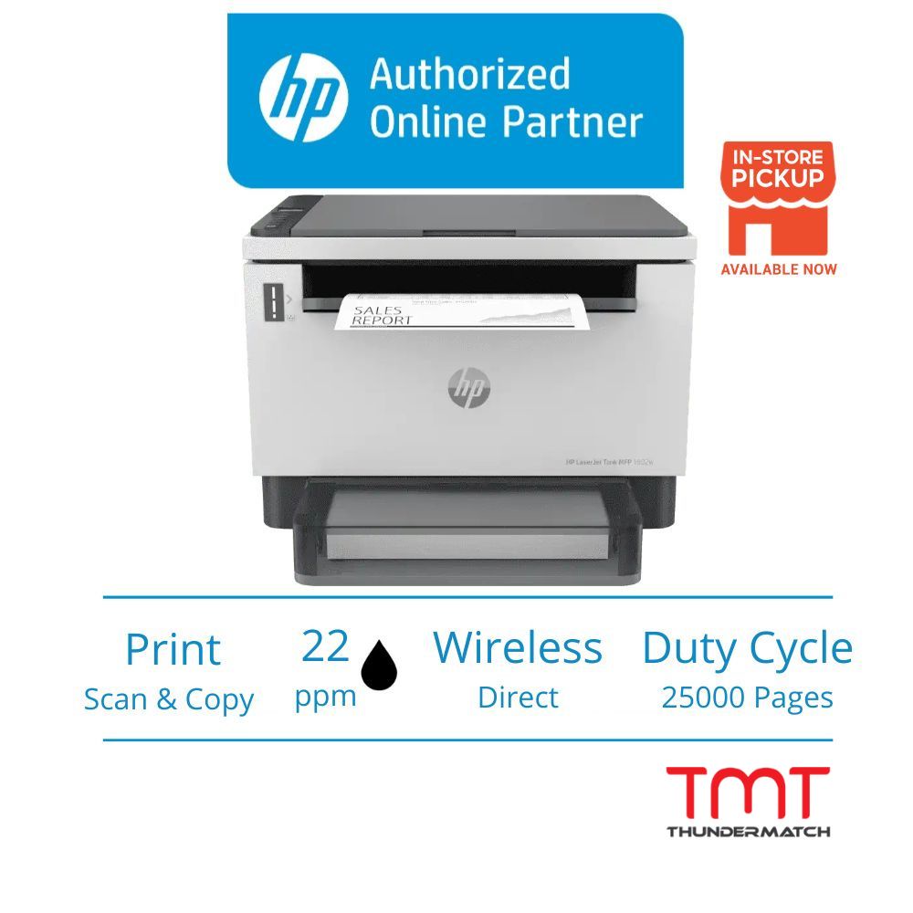 HP LaserJet Tank MFP 1602W Printer | Print/Scan/Copy | 22ppm/600x600 ...