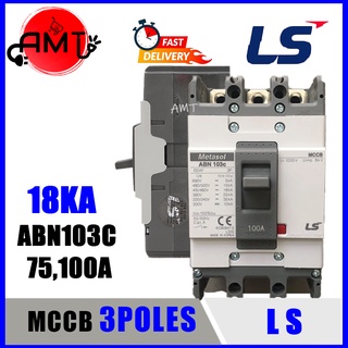 LS 3P MCCB 18KA ABN103C 75A 100A | Shopee Malaysia