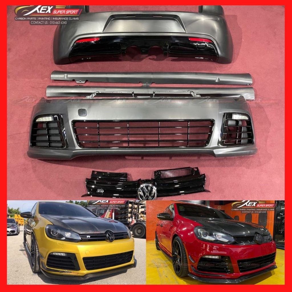 VW Volkswagen Golf MK6 TSI GTI R Bodykit Set Bumper Front Rear Side ...