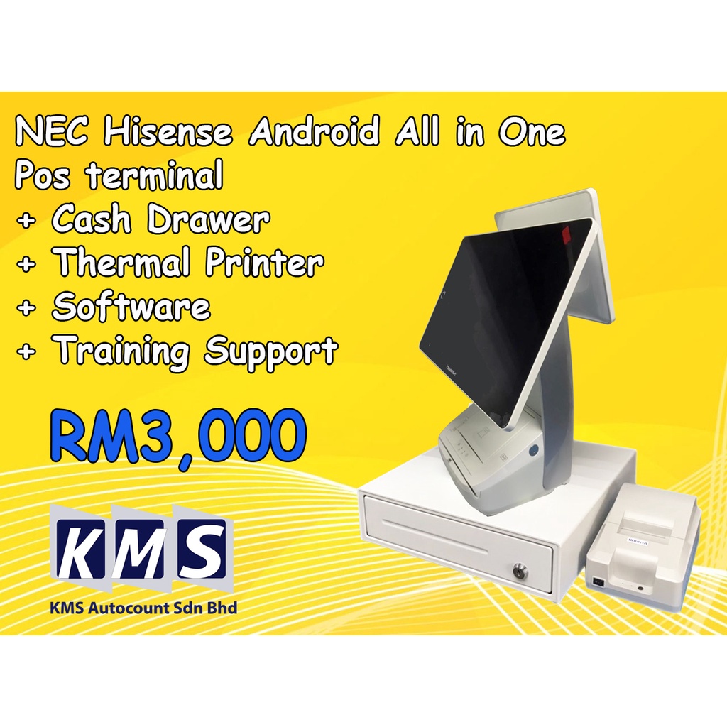NEC Hisense Android All in One Pos terminal + Cash Drawer + Thermal ...