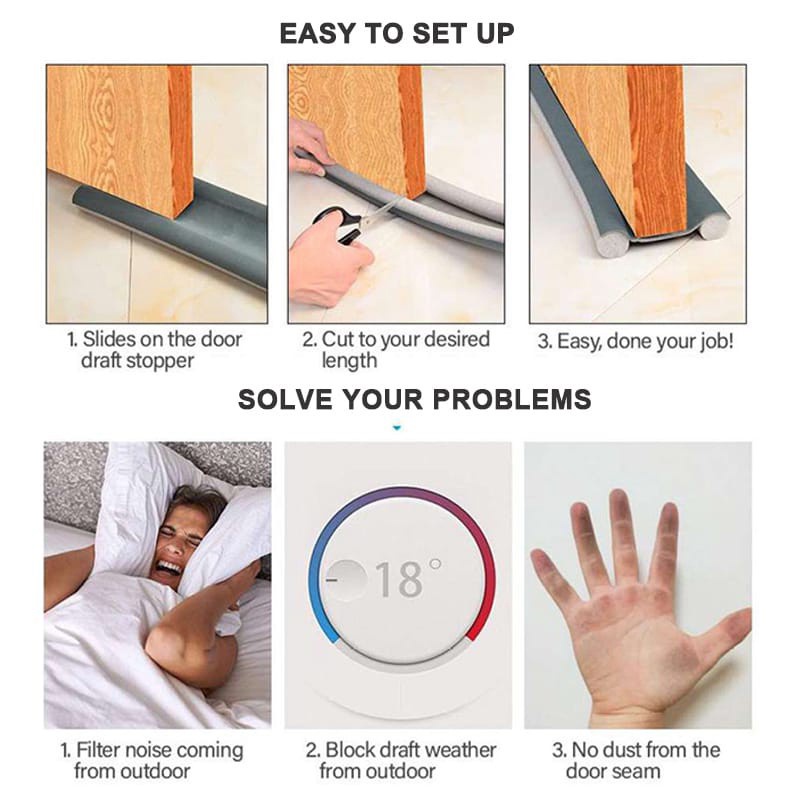 Bawah Pintu Penutup Lubang Bawah Pintu Door Gap Bottom Seal Sound Proof ...