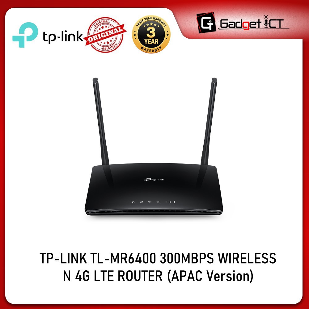 TP-LINK TL-MR6400 300MBPS WIRELESS N 4G LTE ROUTER (APAC Version ...