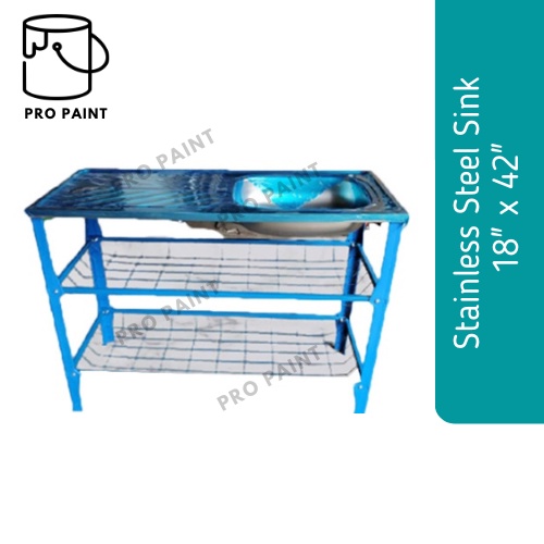 Stainless Steel Sink 18" X 42" With Abs Stand Set / Sinki Dapur / Sigki ...