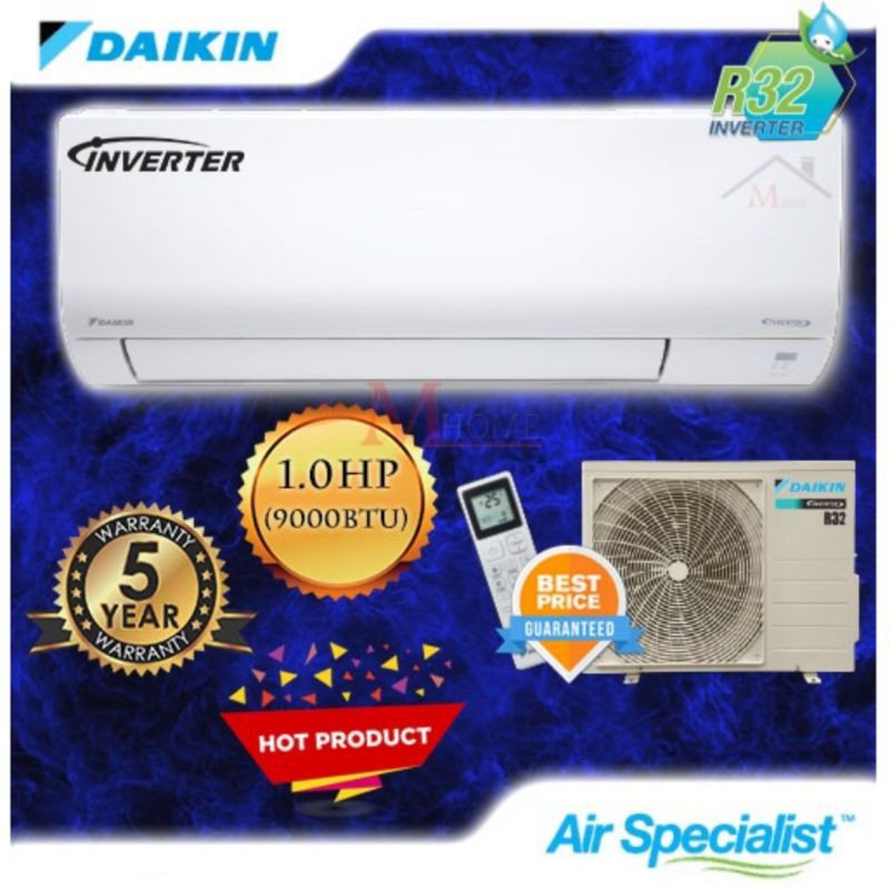 Daikin Inverter Aircond 1.0hp FTKF25AV1M | Shopee Malaysia