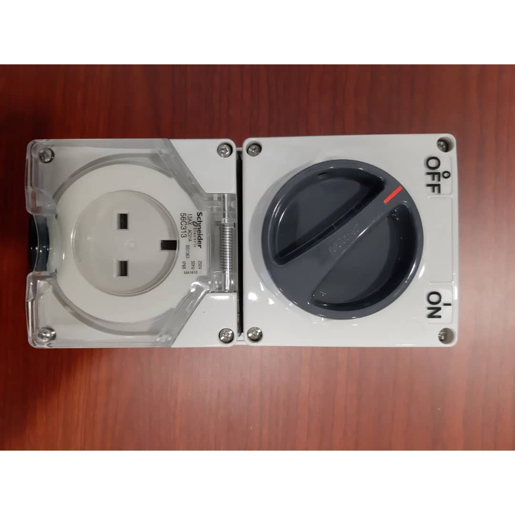 SCHNEIDER 13A SINGLE POLE SWITCH SOCKET IP66 | Shopee Malaysia