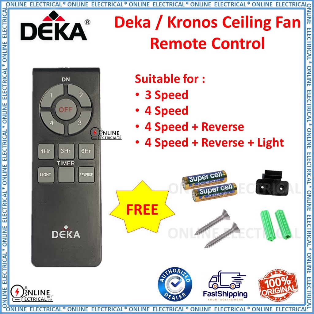 Deka / Kronos Fan Remote Control | Shopee Malaysia