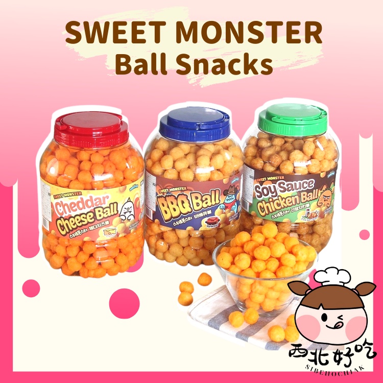 SWEET MONSTER BBQ Ball / Cheddar Cheese Ball / Soy Sauce Chicken Ball ...