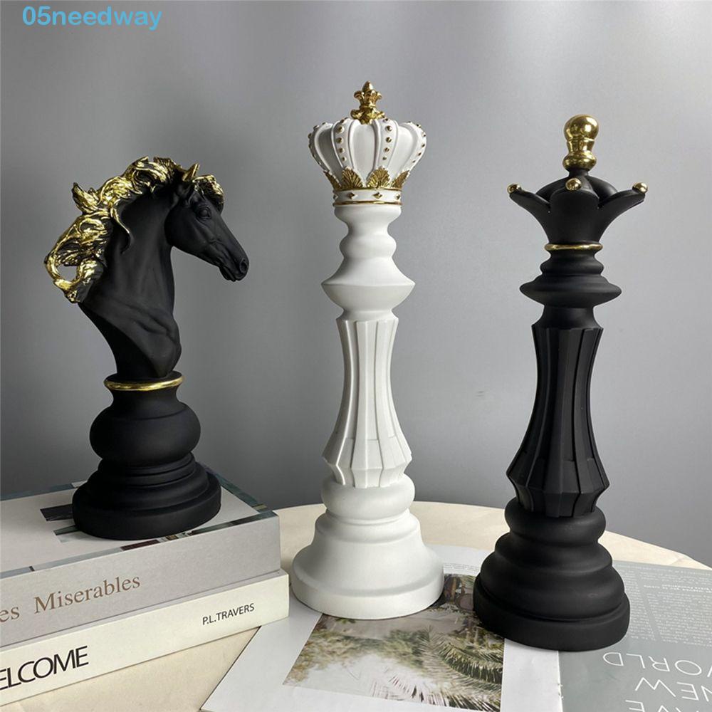 NEEDWAY Chess Figurine Modern International Chessmen Sculpture King ...