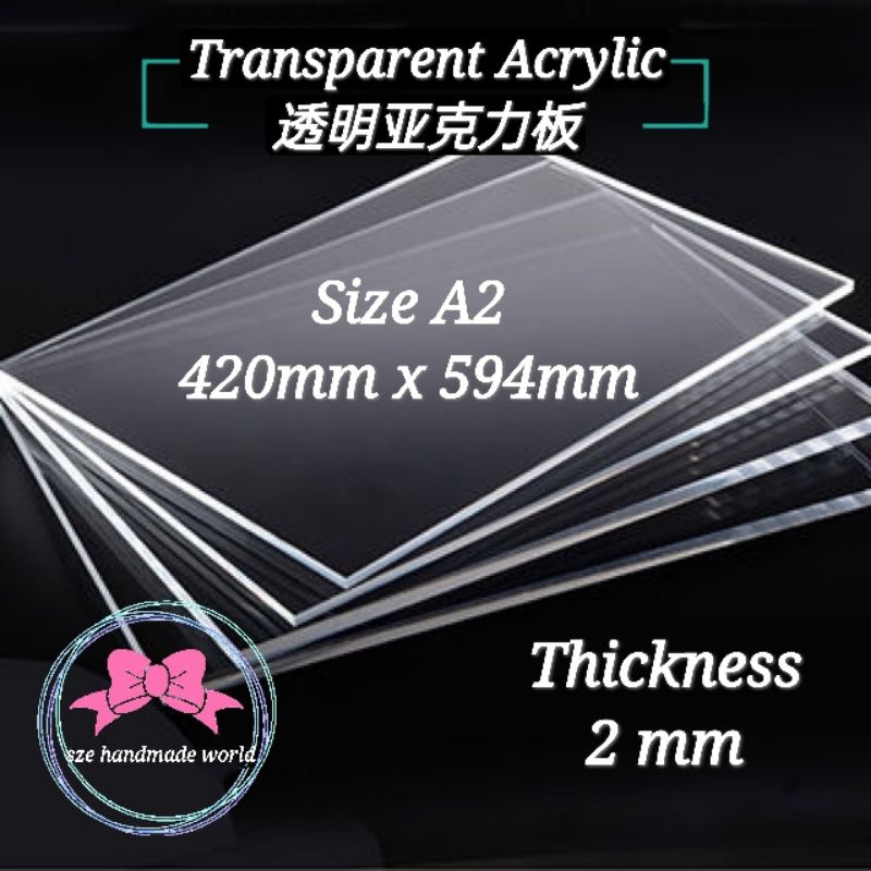 Acrylic sheet 2mm (A2 )420mm x 594mm | Shopee Malaysia