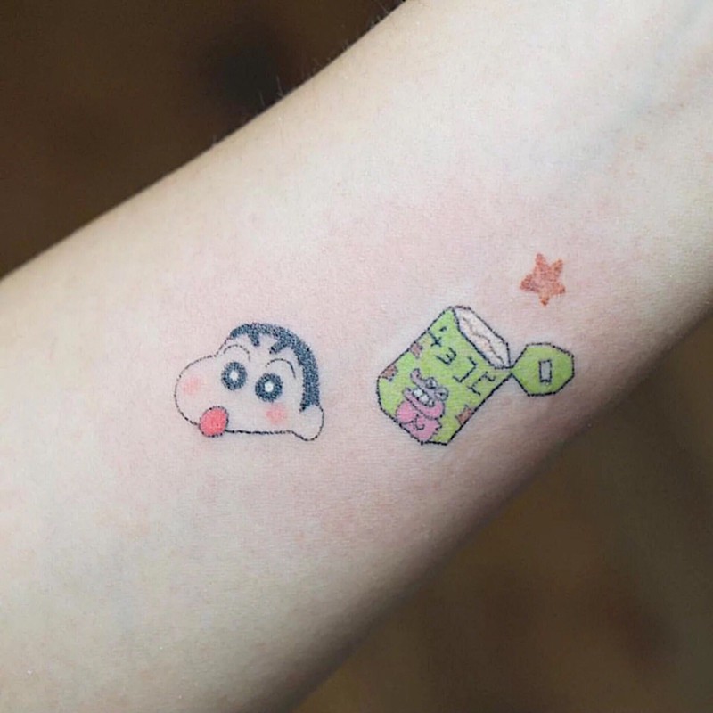 Crayon Shin-chan Cartoon Children's Tattoo Stickers Temporary Tattoos ...