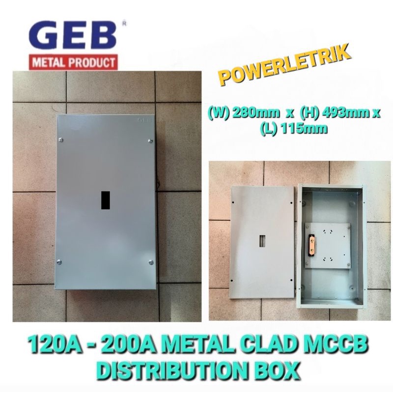 *READY STOCK* GEB 120A - 200A METAL CLAD MCCB BOX /GEB 120A-200A MCCB DISTRIBUTION BOX (INDOOR ...