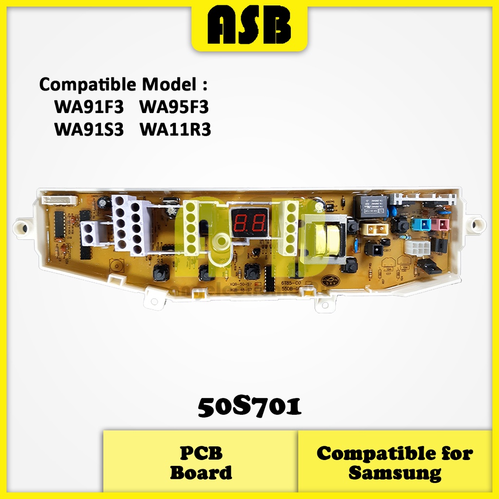 (1pc) ( Compatible : SAMSUNG ) Washing Machine PCB Board / Papan Litar ...