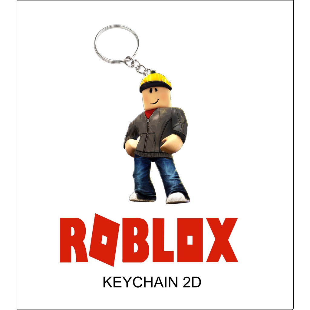 ROBLOX keychain 2d plastic keychain rob lox | Shopee Malaysia