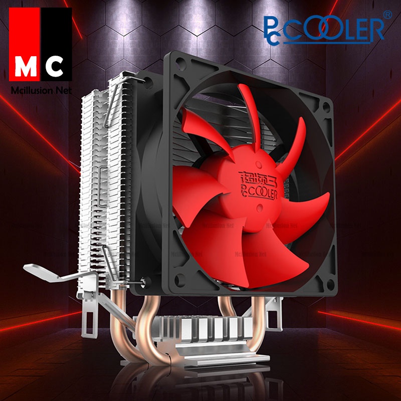 PCcooler Mini CPU cooler radiator with 2 heatpipes processor cooling ...