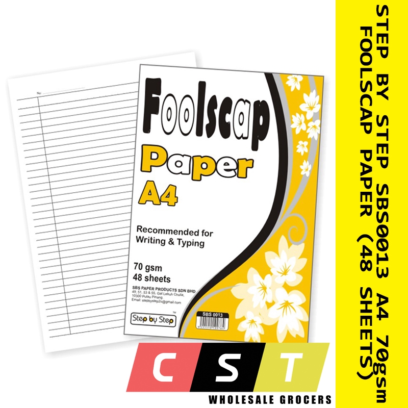 SBS0013 A4 70gsm Foolscap Paper/Exam Sheet (Single Line)(48 Sheets ...