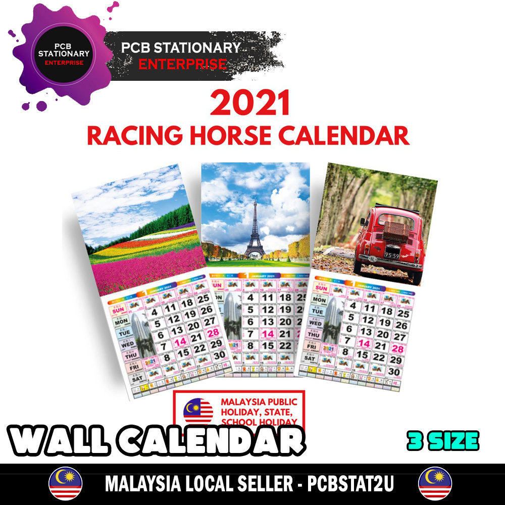 Calendar racing horse 2021 kalendar kuda 2021 跑马日历2021 senerai cuti ...