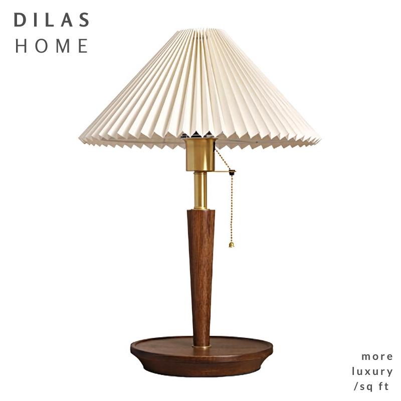 DILAS HOME Classic Vintage English Country Pleated Shade Pull-chain ...