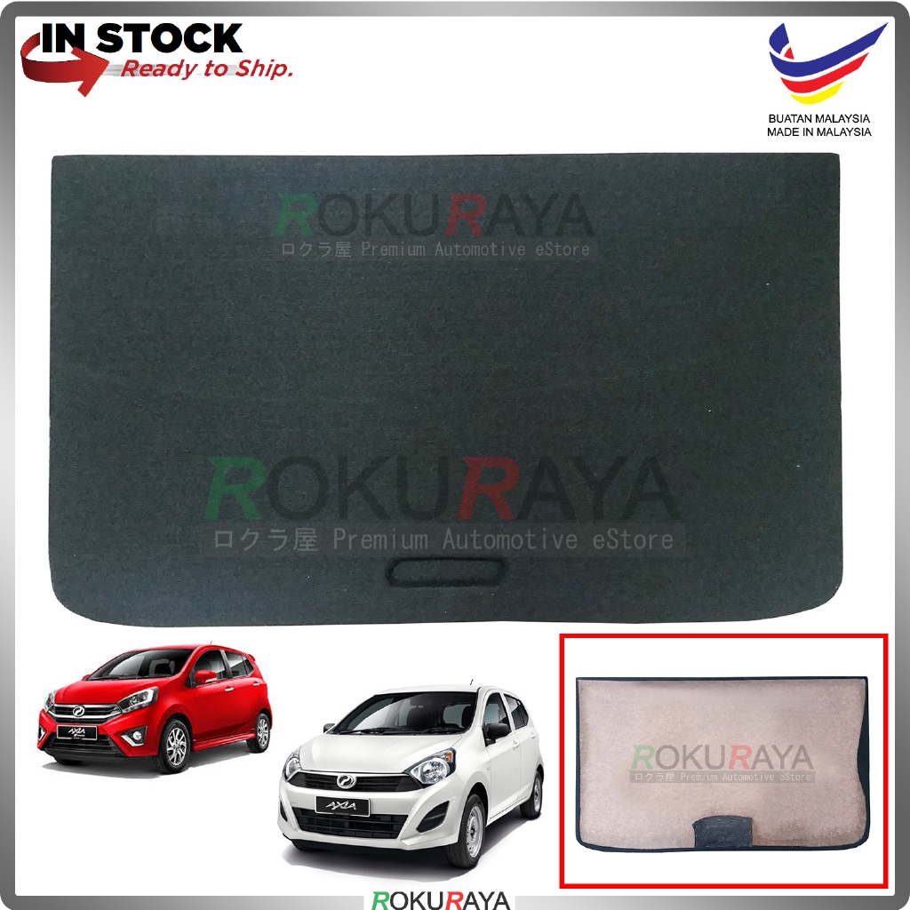 Perodua Axia Custom Fit 15mm Rear Bonnet Spare Tyre Tire Tayar Cover ...