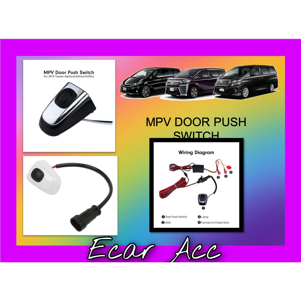 MPV Door Push Switch Controller Adapter for Toyota Vellfire/Alphard/Estima | Shopee Malaysia
